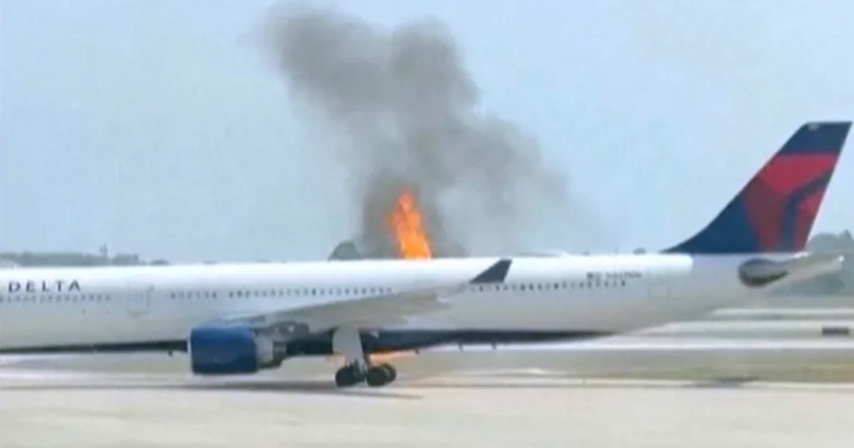 Packed Delta Passenger Jet Bursts into Flames in Florida, Plane ...